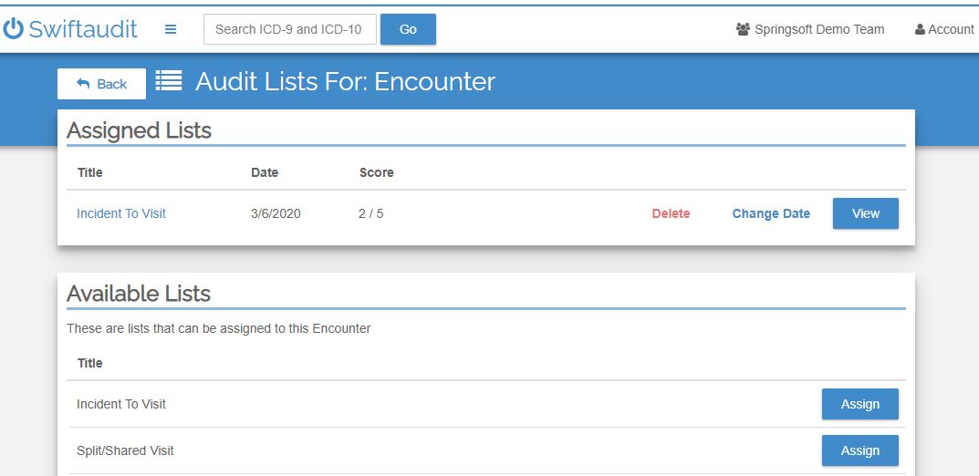 Custom Checklists – Assistant
