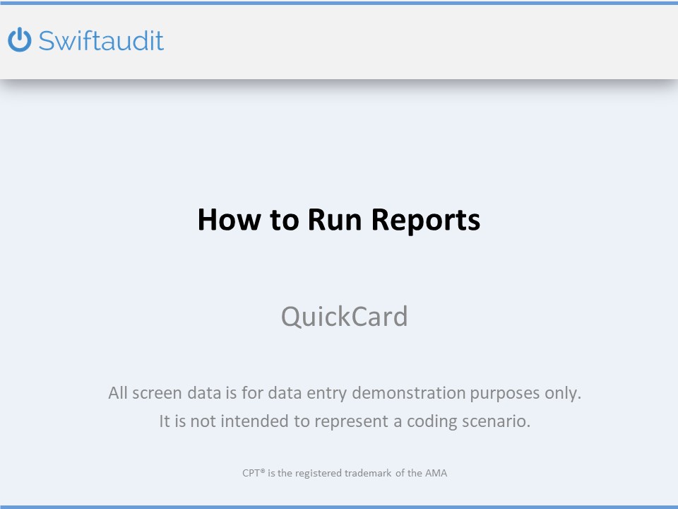 How to Run Reports – Assistant